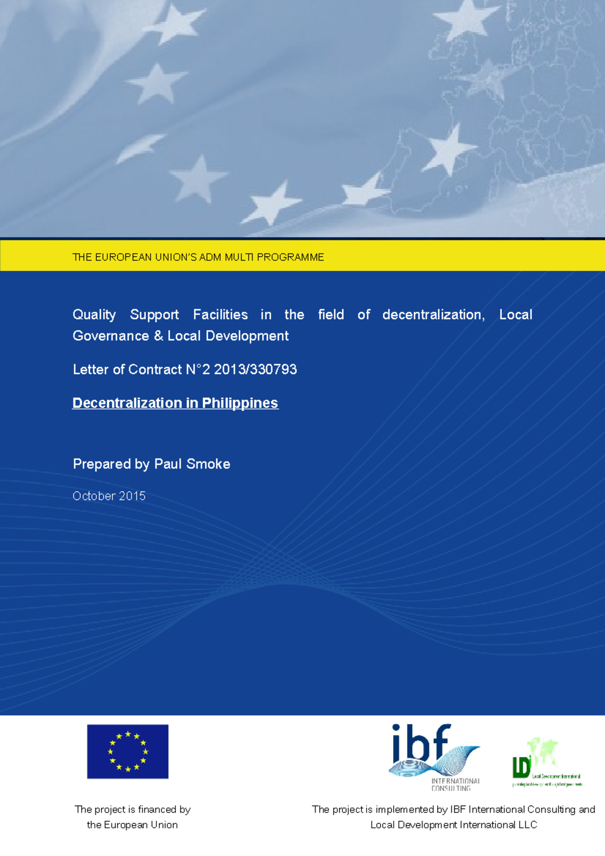 Philippines - asia decentralization cases - THE EUROPEAN UNION’S ADM ...