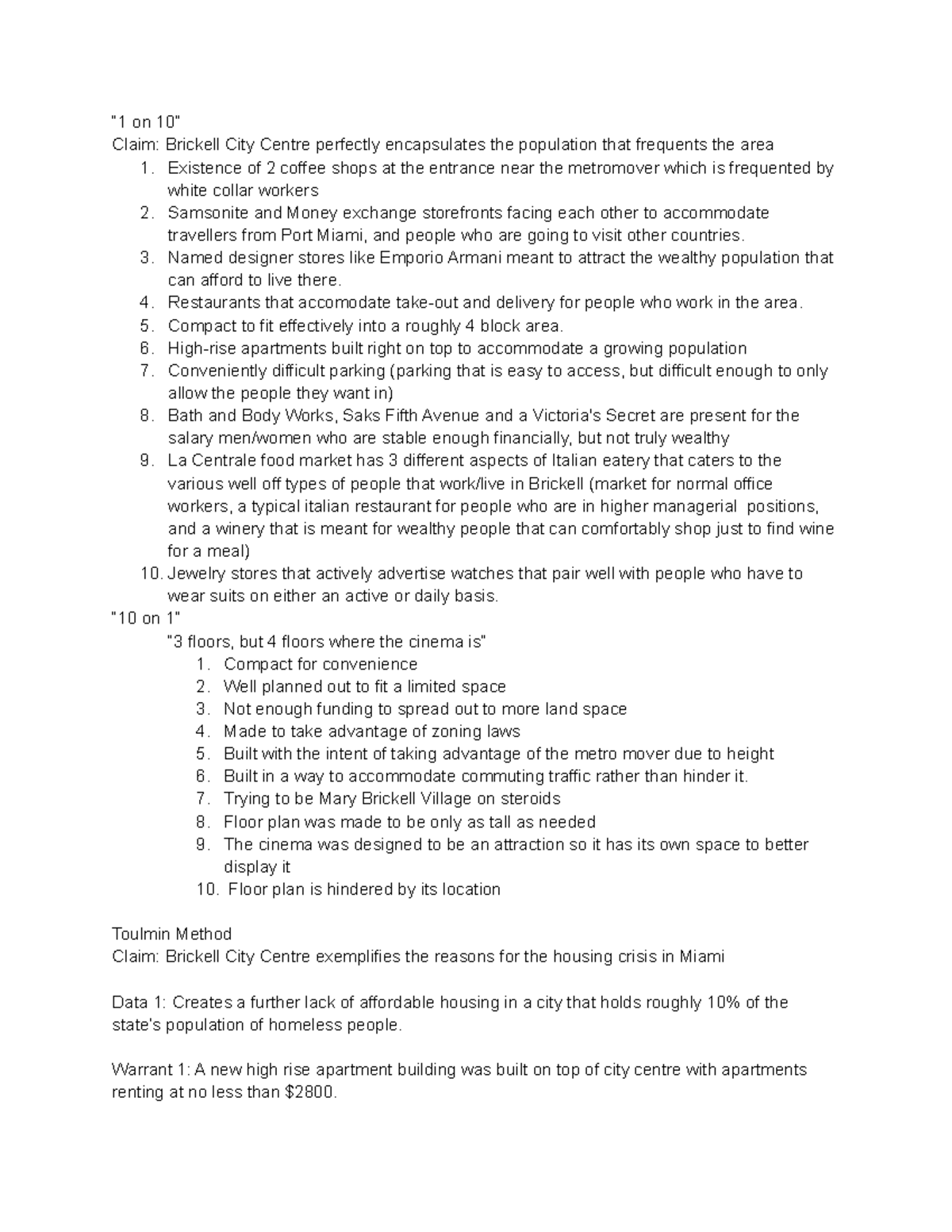 1 on 10 10 on 1 - Assignment for communications class, very detailed ...