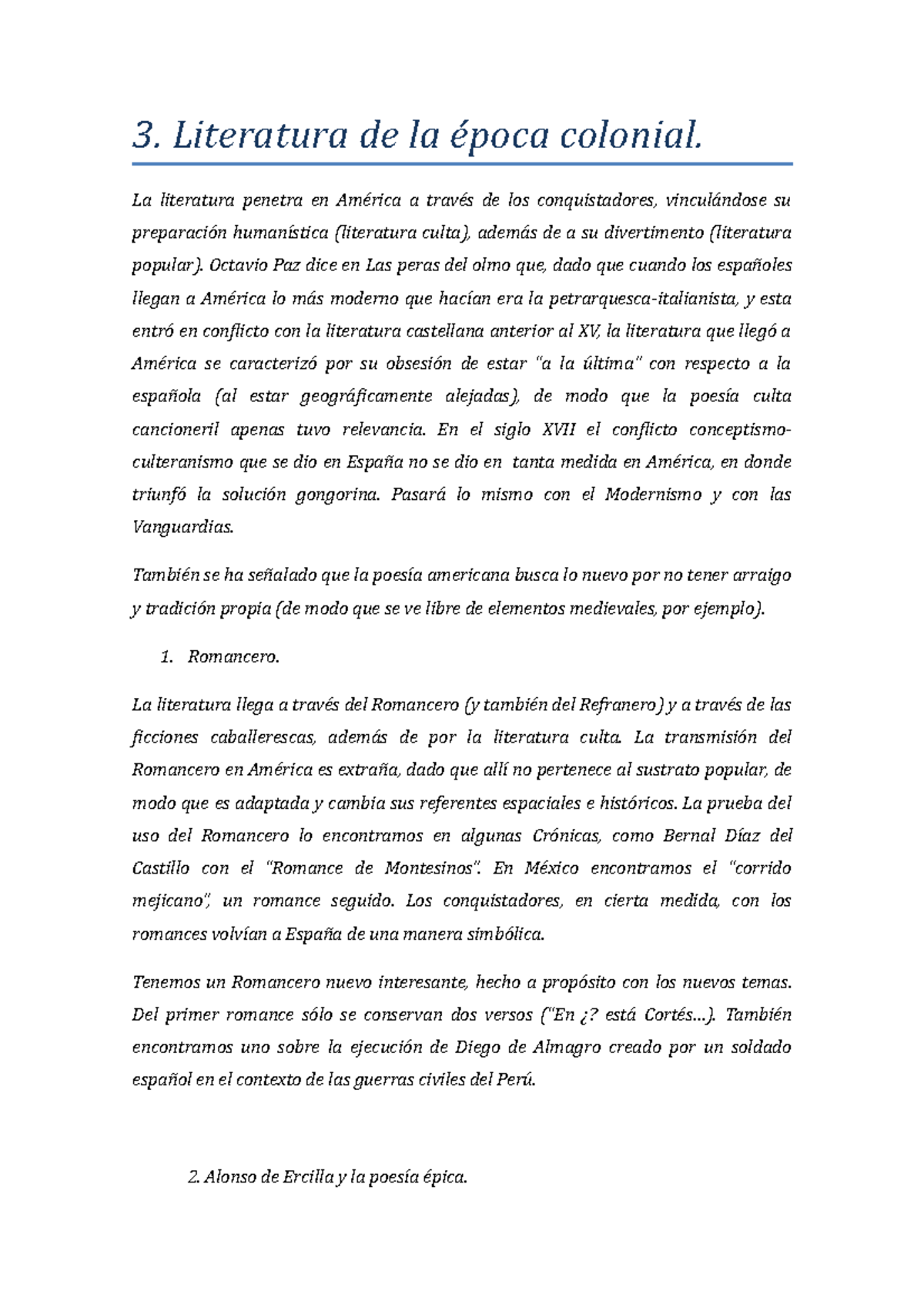 3. Literatura de la época colonial - Introducción A La Literatura ...