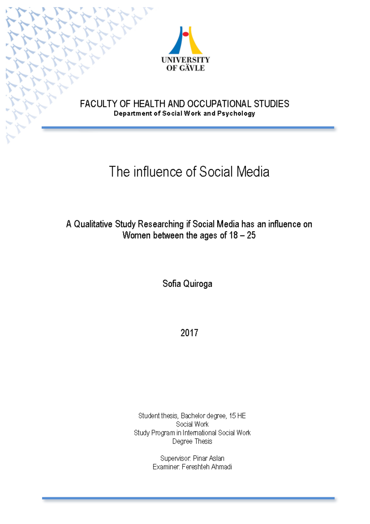 The Social Media Influencer Effect on Consumers’ Behavior - FACULTY OF ...
