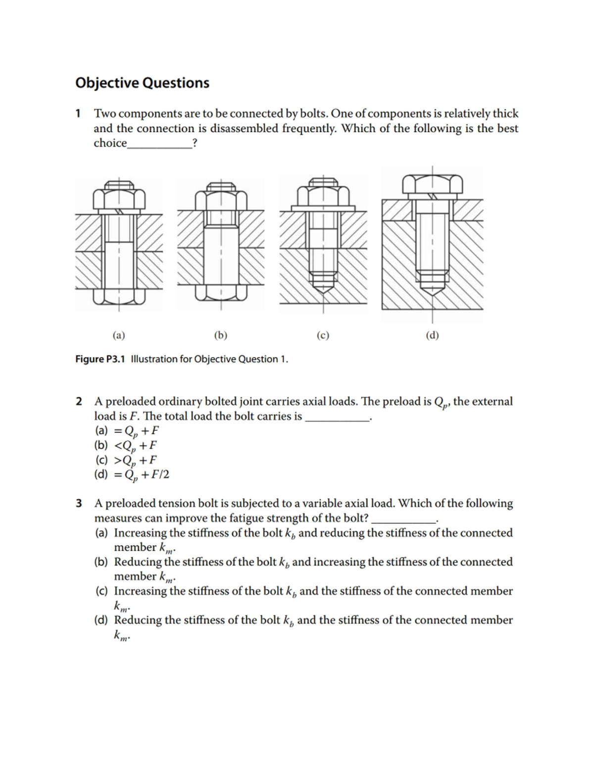 Threaded Fastener - Problems - Chi tiết máy - Studocu
