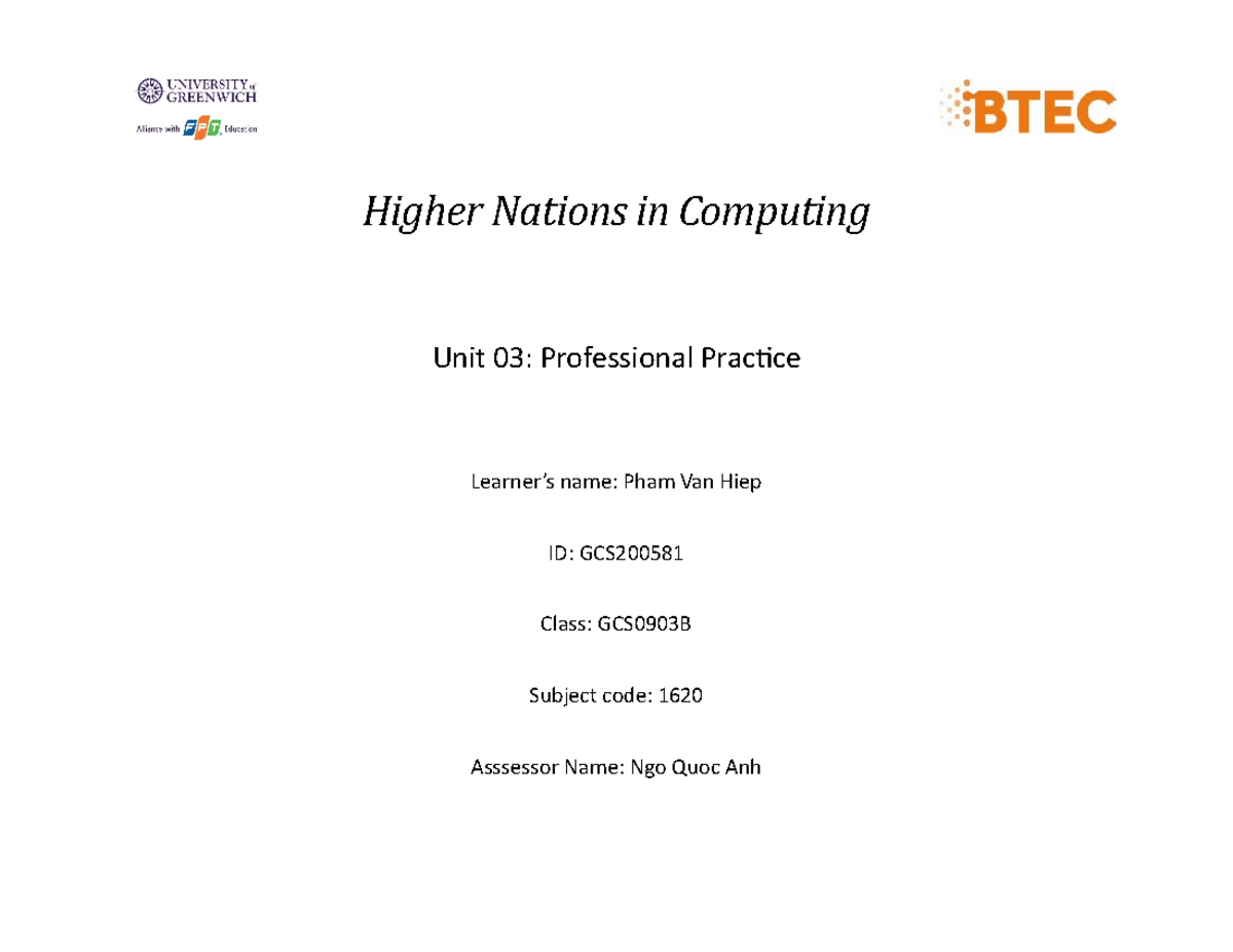 1620 asm1 hoàn chỉnh - asm - Higher Nations in Computing Unit 03 ...