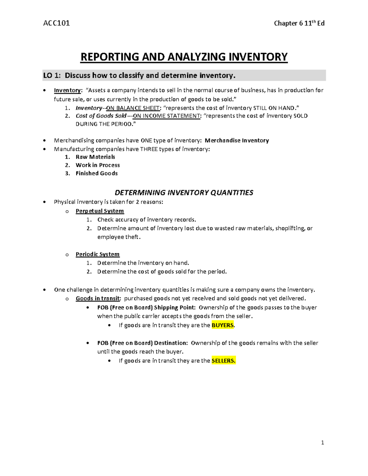 G11 Chapter 6 REPORTING AND ANALYZING INVENTORY LO 1 Discuss How g11-chapter-6-reporting-and-analyzing-inventory-lo-1-discuss-how