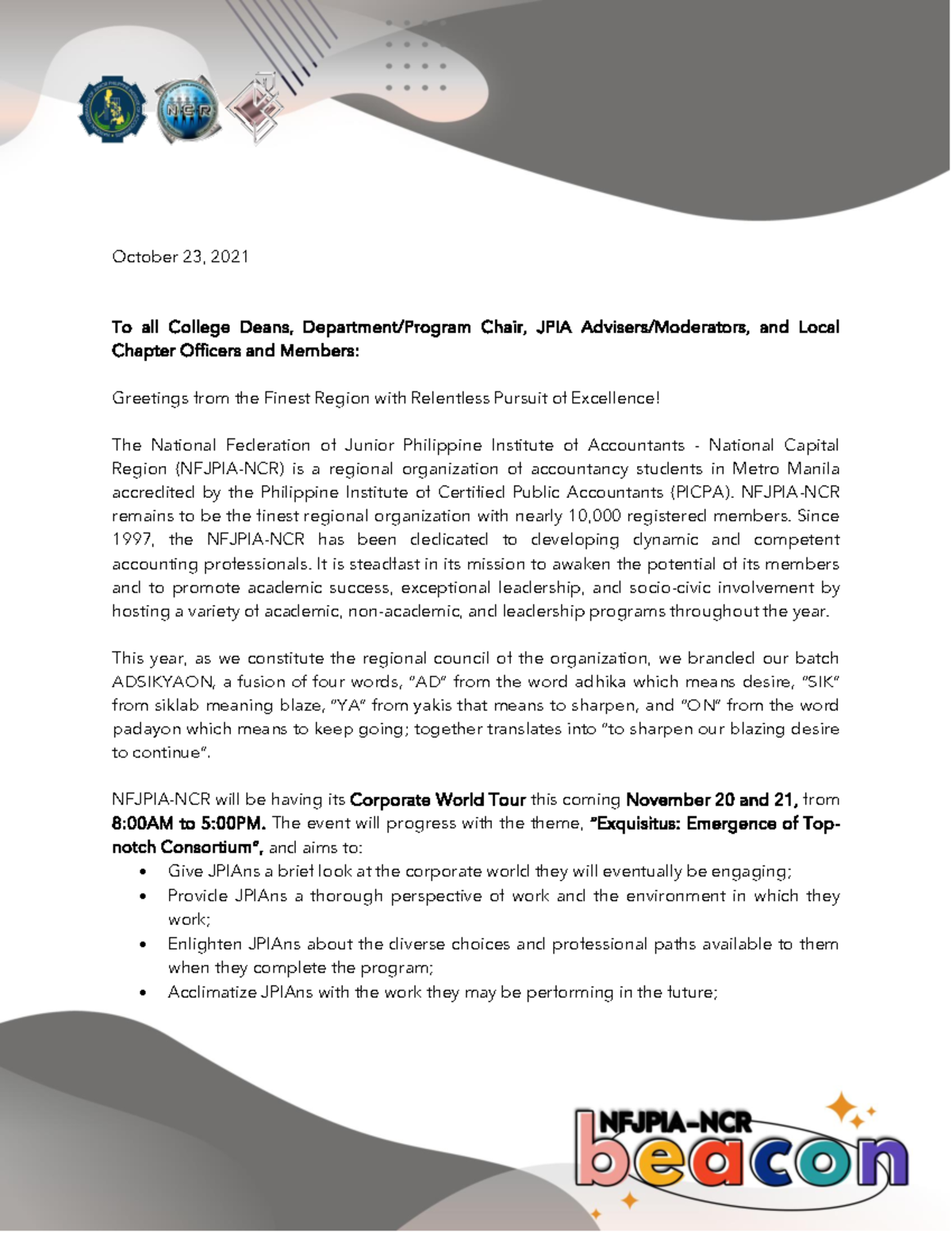 03 nfjpiancr 2122 Corporate World Tour Invitation Letter - Accountancy ...