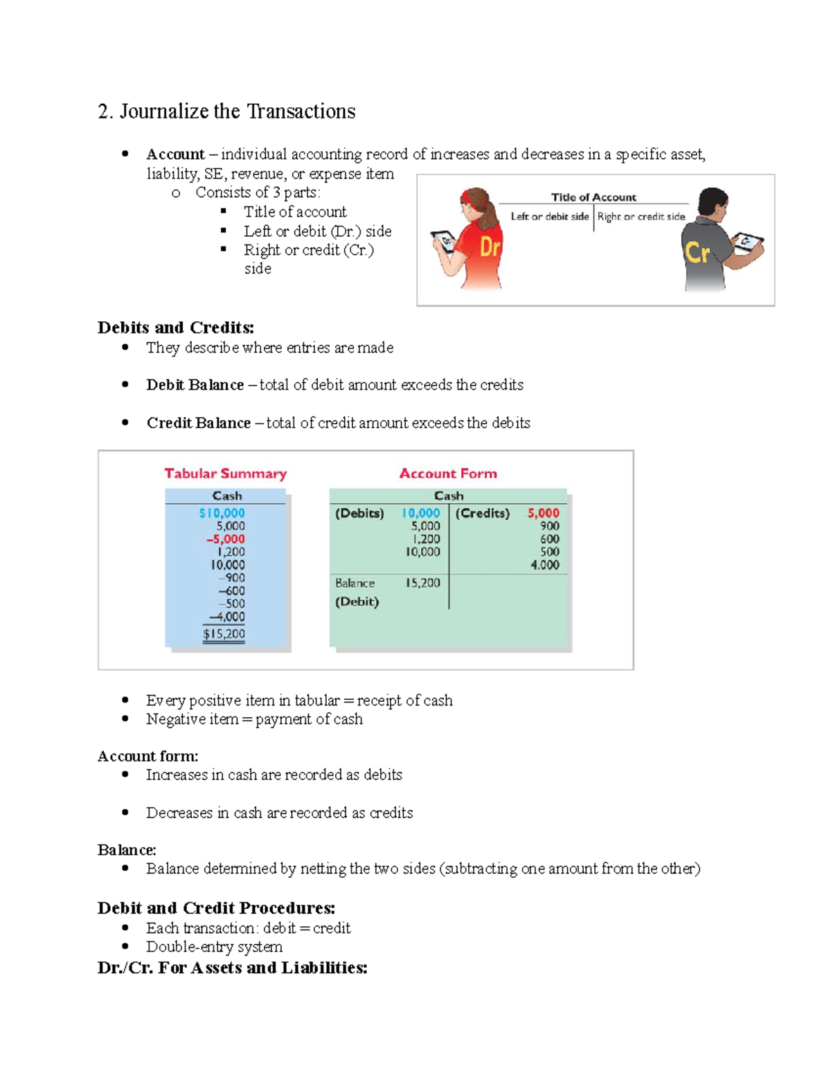 2. Journalize the Transactions - 2. Journalize the Transactions Account ...