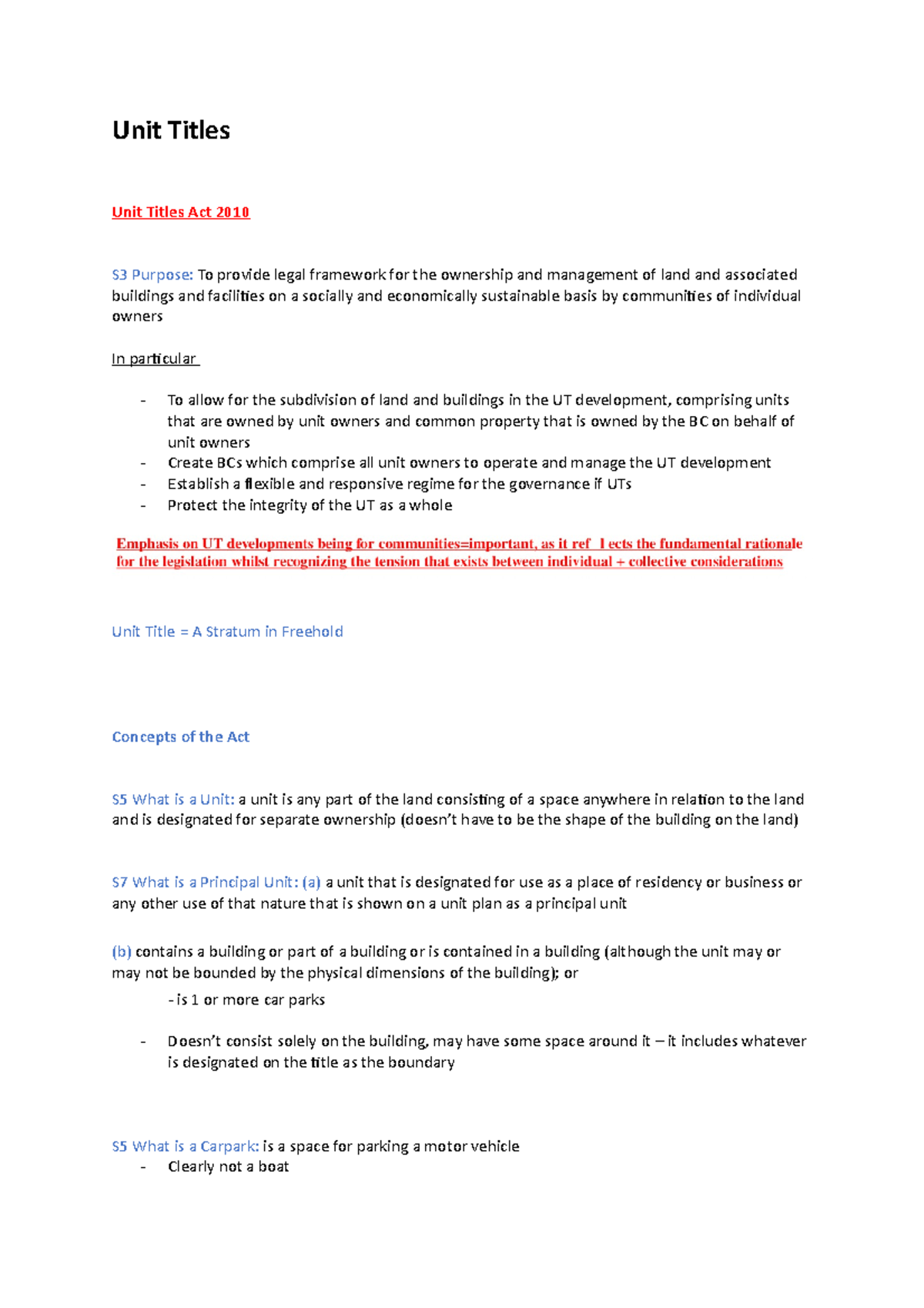 Unit Titles - semester 1 - Unit Titles Unit Titles Act 2010 S3 Purpose ...