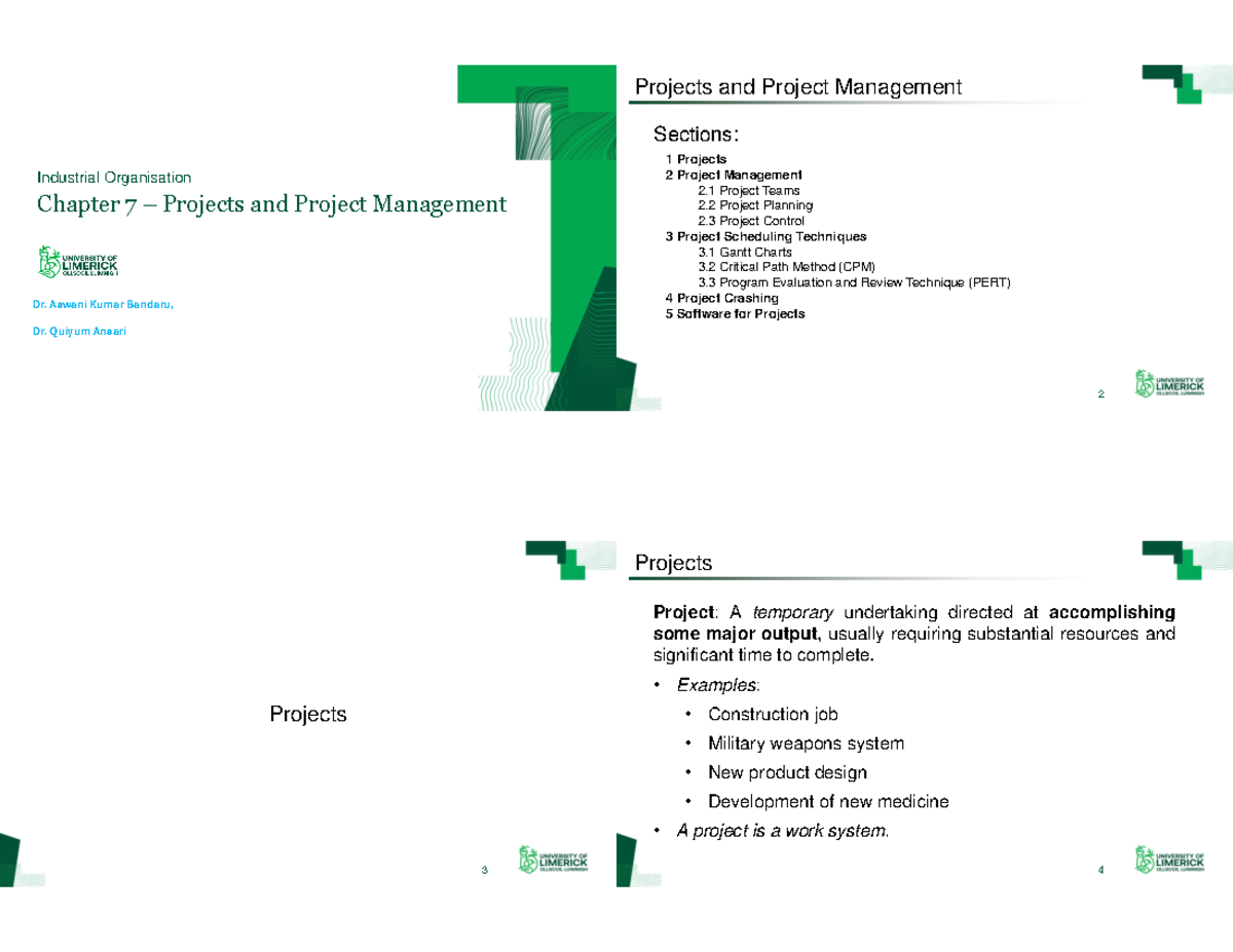 Chapter 7 – Projects and Project Management - Chapter 7 – Projects and Project Management ...