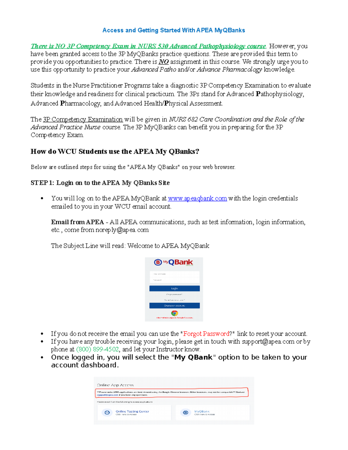 Access and Getting Started With APEA My QBanks - Access and Getting ...