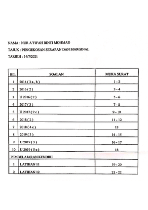 Kerja kursus Prinsip Perakaunan 2020 - Perakuan Calon Tentang Ketulenan ...