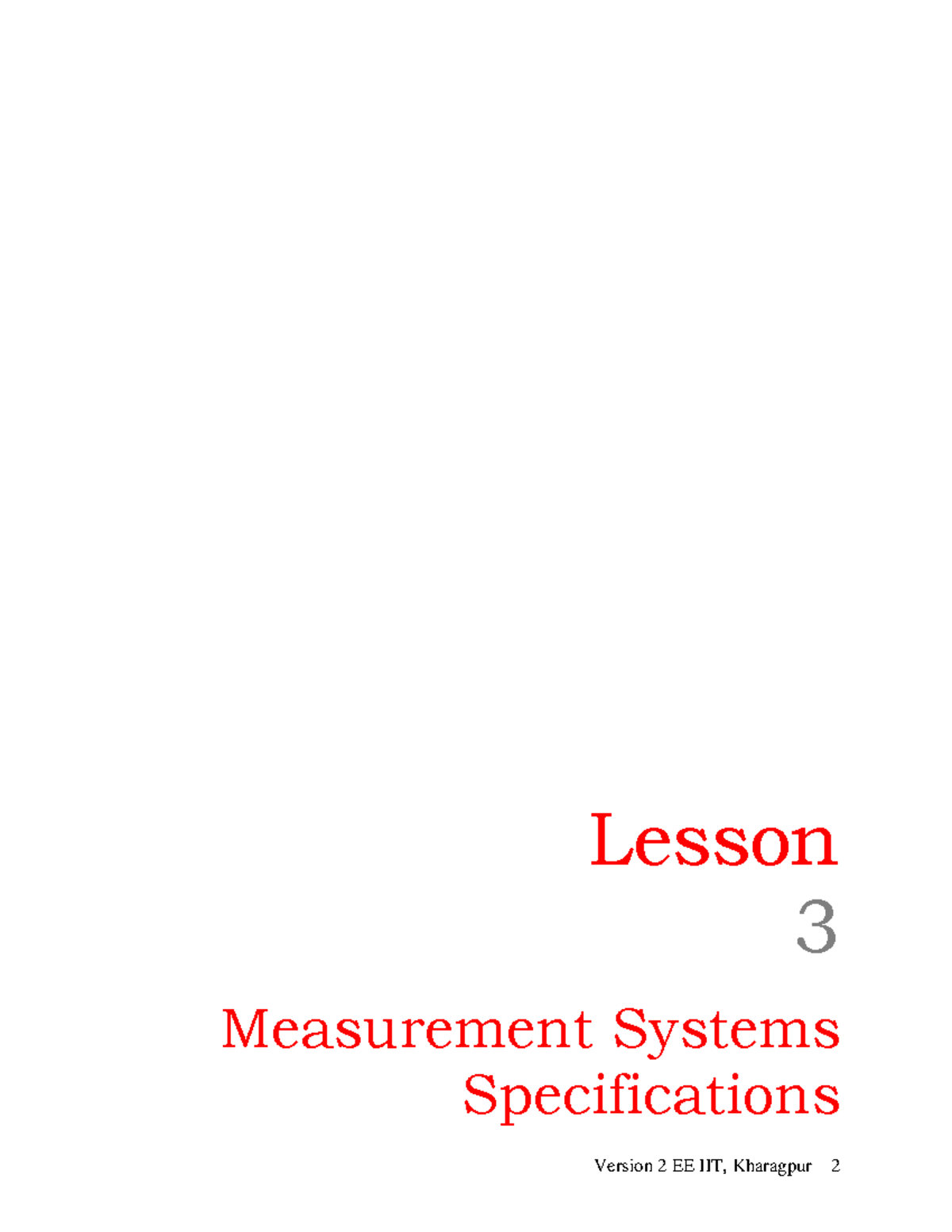 Industrial Auto - notes - Lesson 3 Measurement Systems Specifications ...