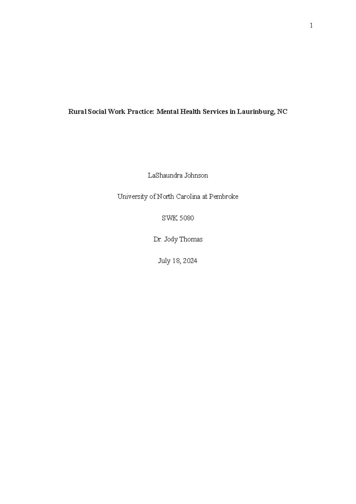 Rural Social Work Practice.edited - Rural Social Work Practice: Mental ...
