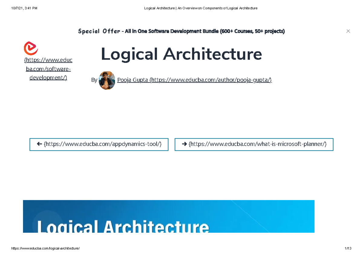 Logical Architecture An Overview on Components of Logical Architecture ...