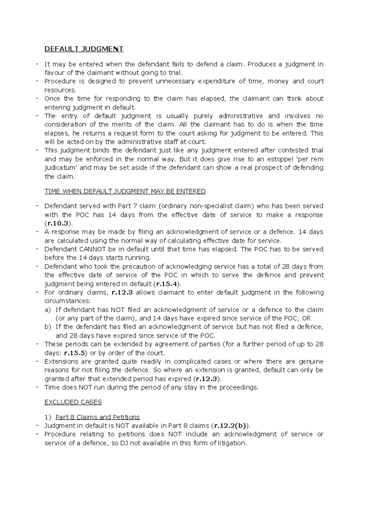 Default Judgment - Civil Litigation - Entering Judgment in Default ...