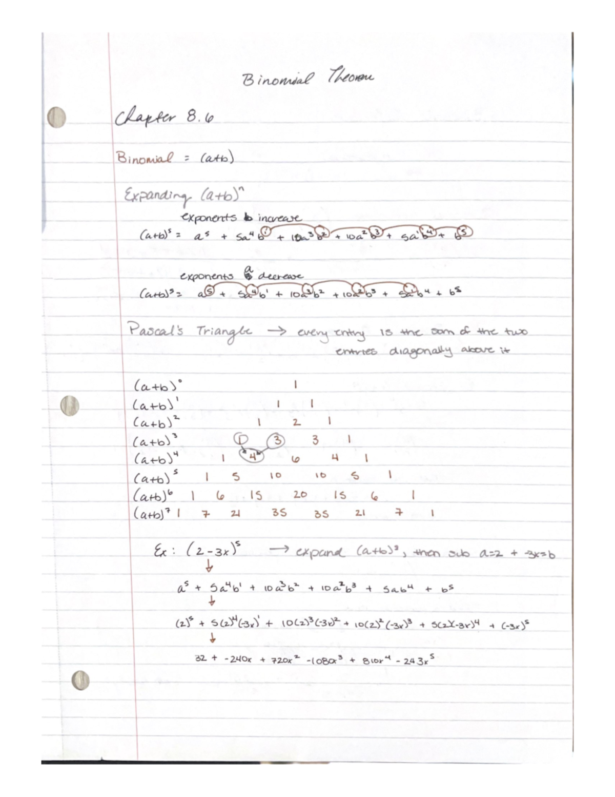8.6 binomial theorem - MATH 1050 - Studocu