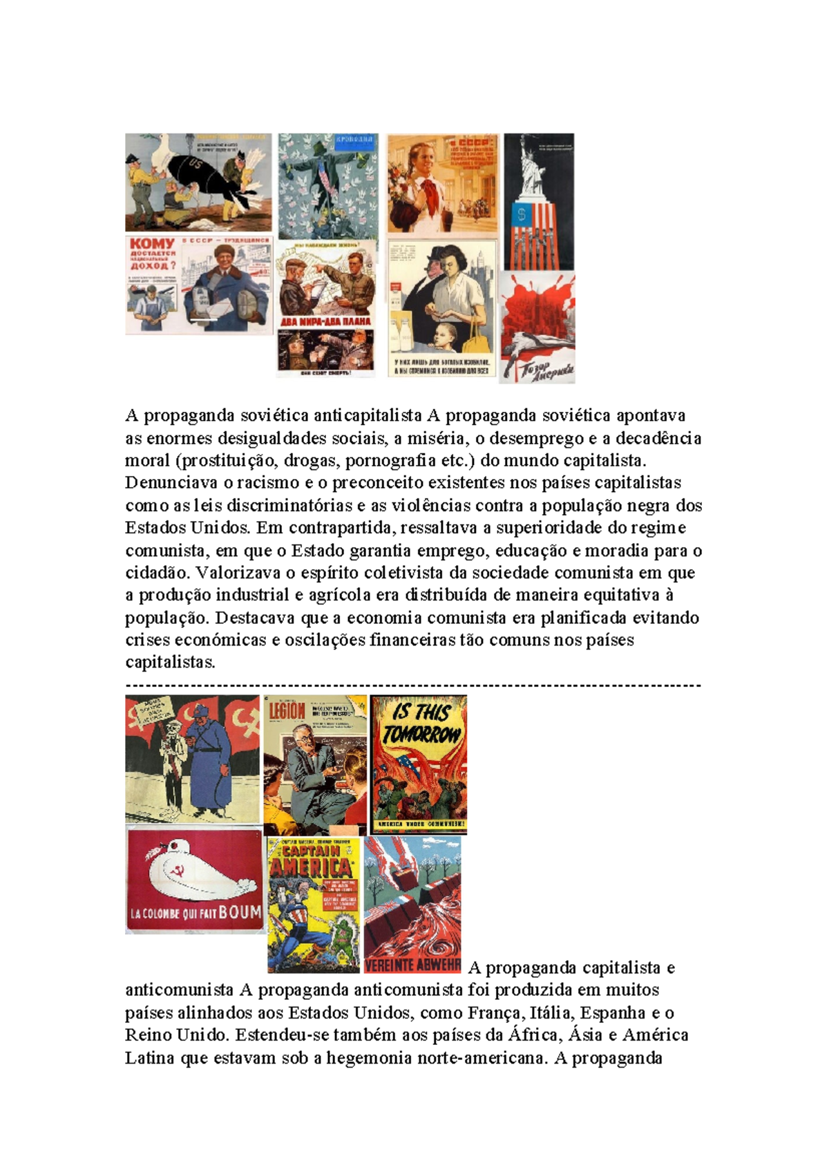 Cartazes historia - ttgv - A propaganda soviética anticapitalista A ...