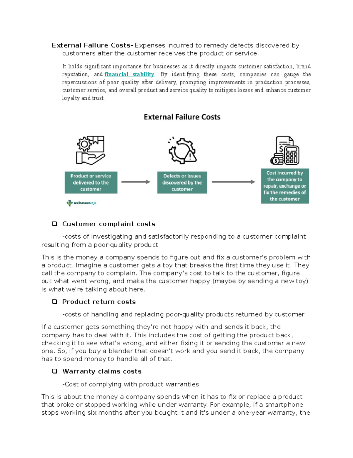 External Failure Costs - It holds significant importance for businesses ...