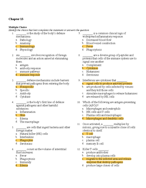 Lab test - Anatomy of the human body - BIO-211-81 - Studocu