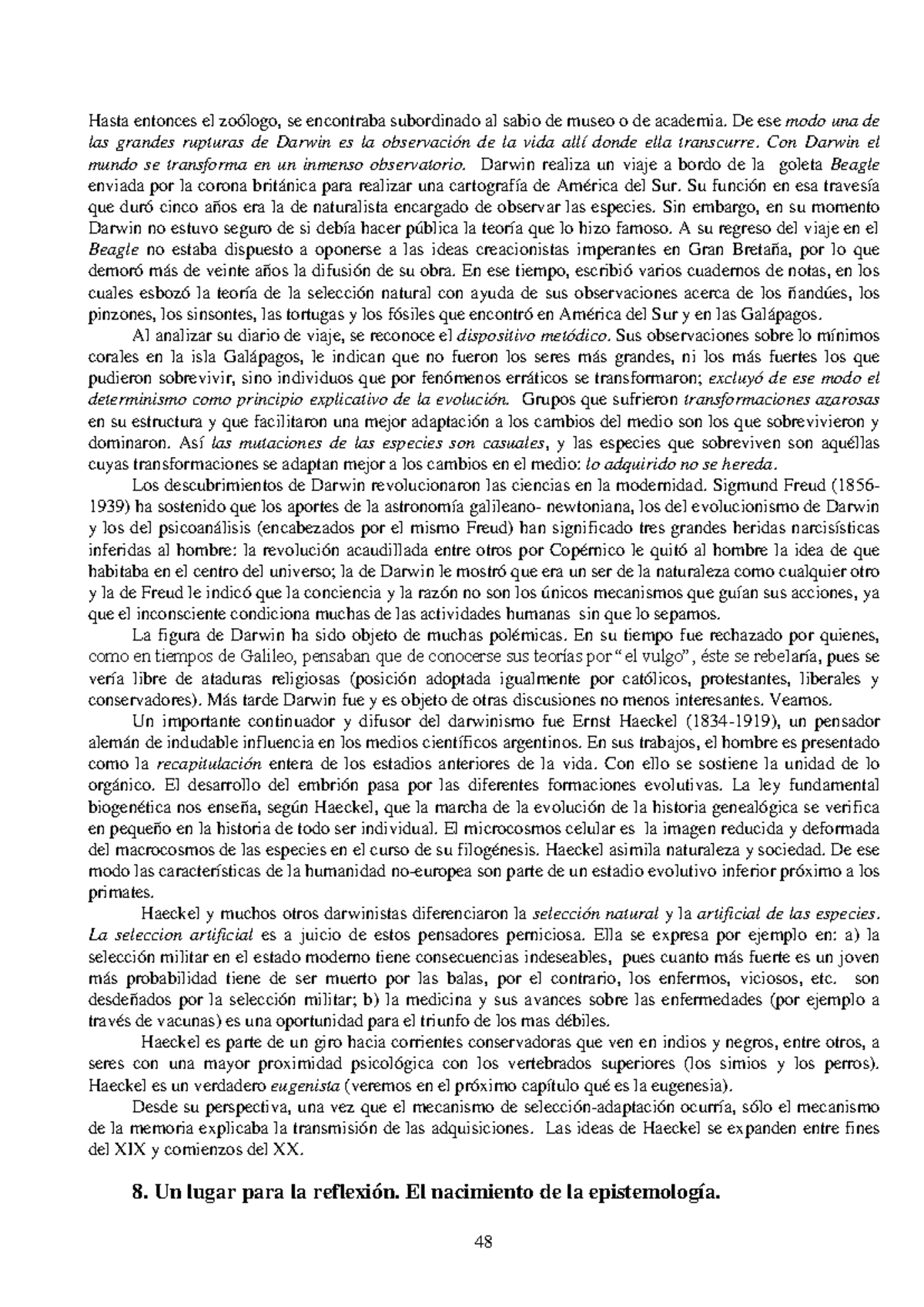 U5 Murillo - 2.8 El nacimiento de la epistemología - Hasta entonces el zoólogo, se encontraba ...