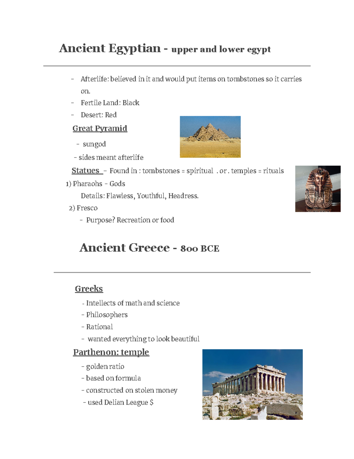 3 - Lecture Notes: Art of the Middle Ages - Ancient Egyptian - upper ...