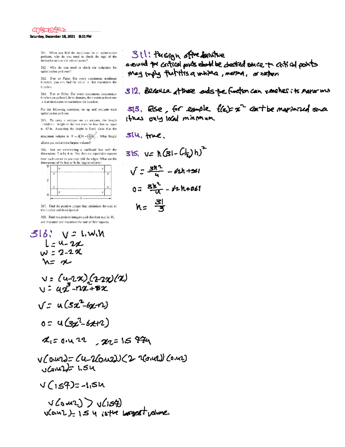 Optimization Home Work Mat1506 Studocu