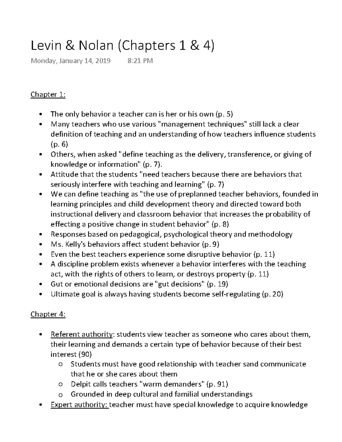 Levin & Nolan (Chapters 1 & 4) - Warning: TT: undefined function: 32 Chapter 1: The only ...