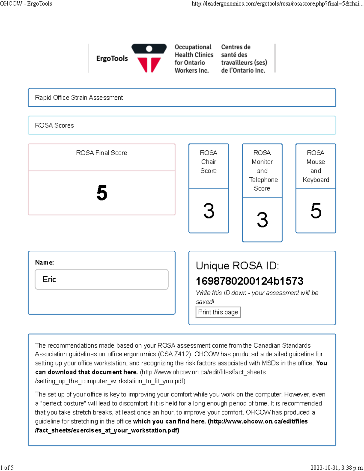 Ohcow - Ergo Tools - gffldasjnfaldnfklajn - Rapid Office Strain ...