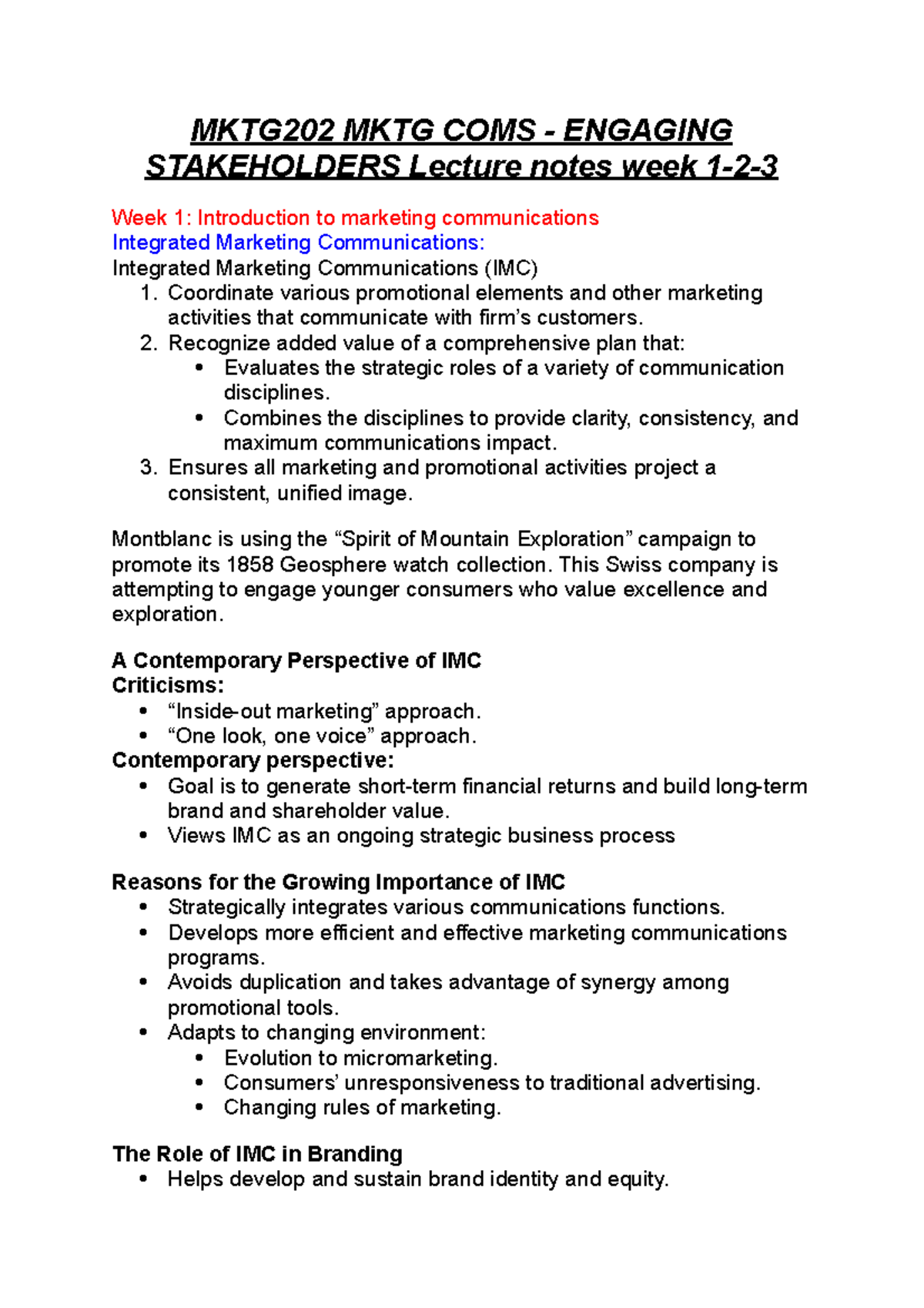MKTG202 MKTG COMS week 1-2-3 - MKTG202 MKTG COMS - ENGAGING ...