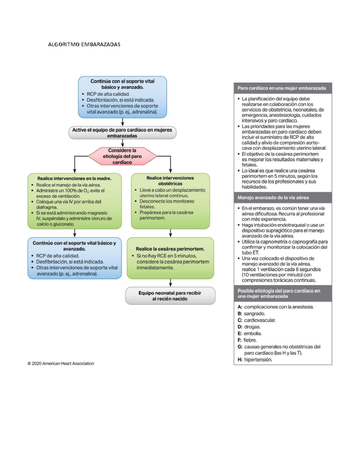 Algoritmo Embarazadas - Urgencias basicas - ALGORITMO EMBARAZADAS - Studocu