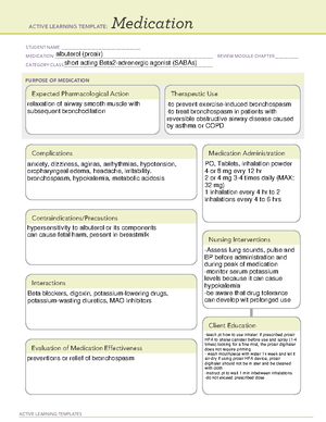 Medication atorvastatin - ACTIVE LEARNING TEMPLATES Medication STUDENT ...