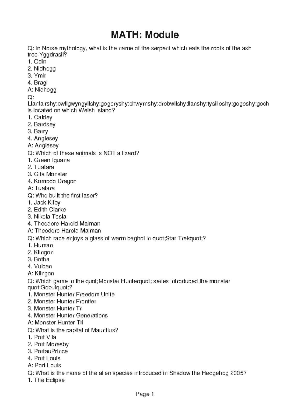 MATH192-HW-1 - MATH192 - MATH: Module Q: In Norse mythology, what is ...