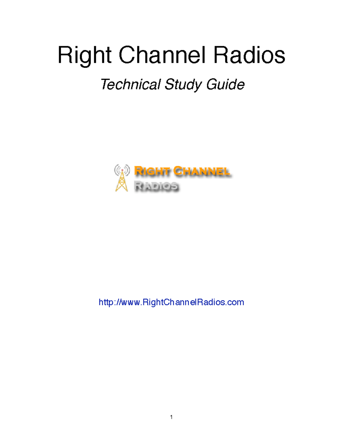 Technical Study Guide - Right Channel Radios Technical Study Guide ...