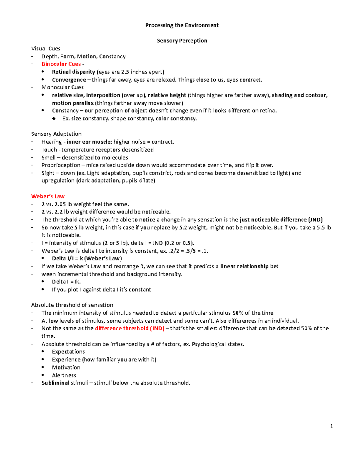 KA P S - The Lazy OCD Version (2) - Processing the Environment Sensory ...