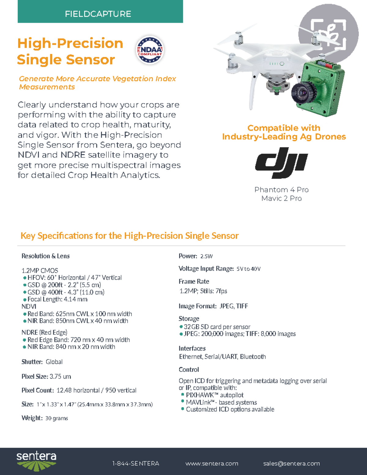 Sentera-Single-Sensor - Key Specifications for the High-Precision Single Sensor Resolution ...