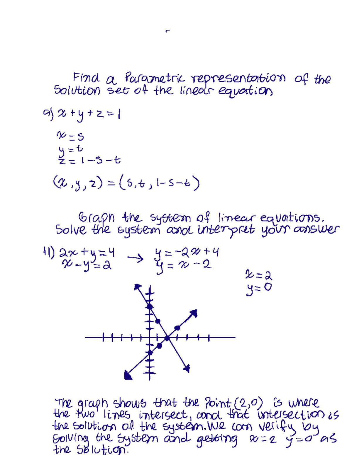 Hm1 - section - Find a Parametric representation of the ...