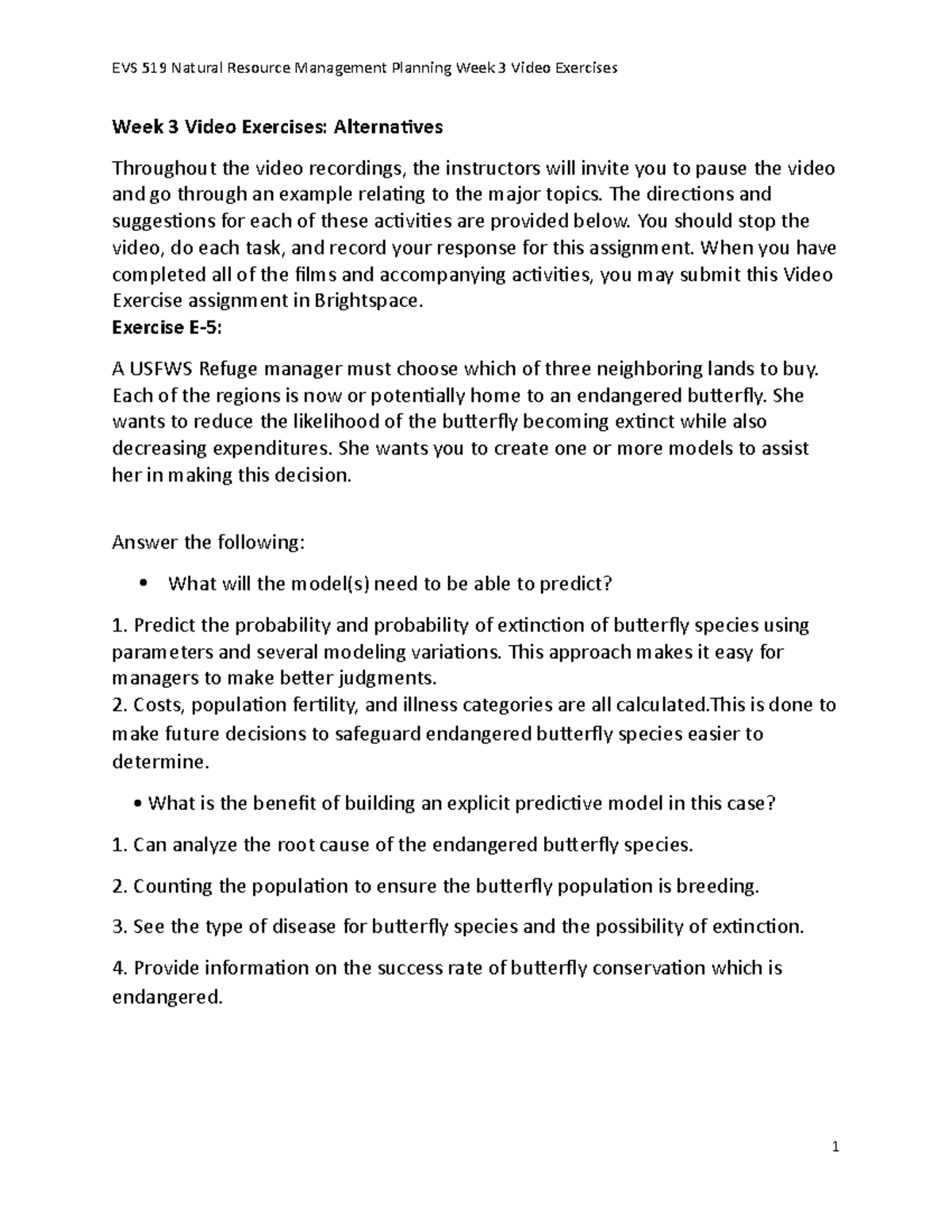 Week 3 - This is one of my assignment - EVS 519 Natural Resource ...