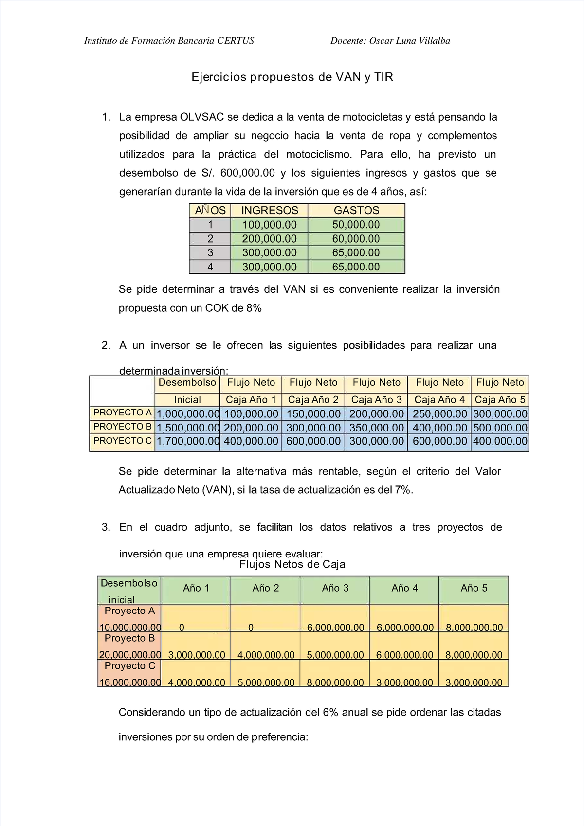 Pdf-ejercicios-propuestos-de-van-y-tir compress - EjeEjercicrcic ios pios p ropuestosropuestos ...