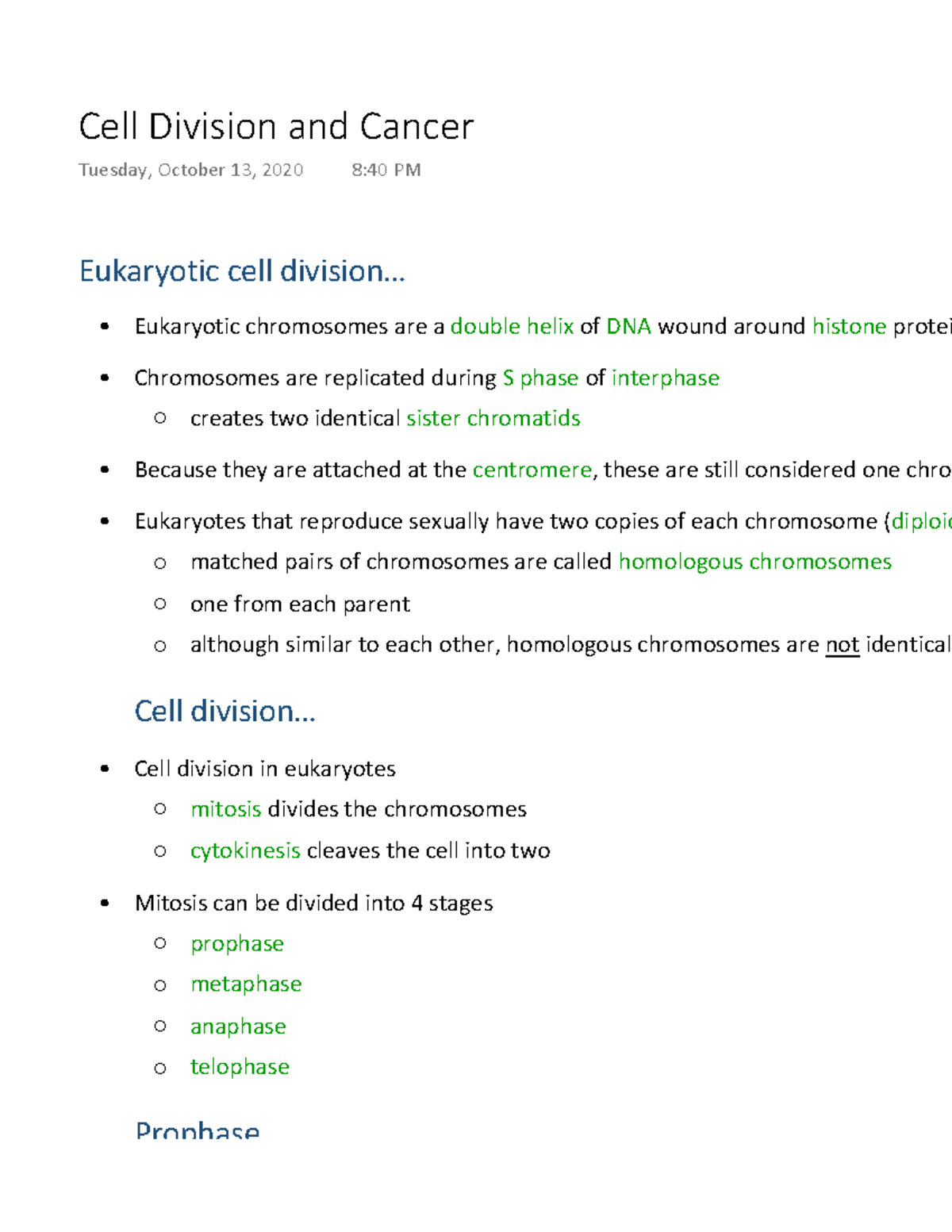 Cell Division and Cancer - Eukaryotic cell division... Eukaryotic ...