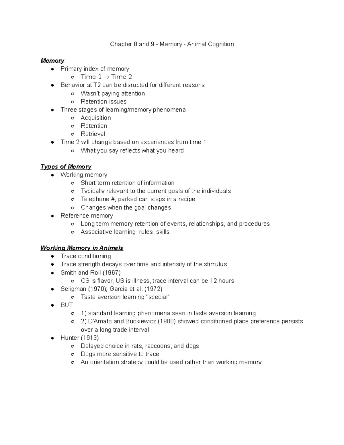Chapter 8 And 9 Memory Animal Cognition Chapter 8 And 9 Memory chapter-8-and-9-memory-animal-cognition-chapter-8-and-9-memory