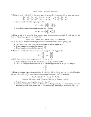 Week 1 Notes - Basic linear analysis Introduction of vector spaces. 1.1 ...