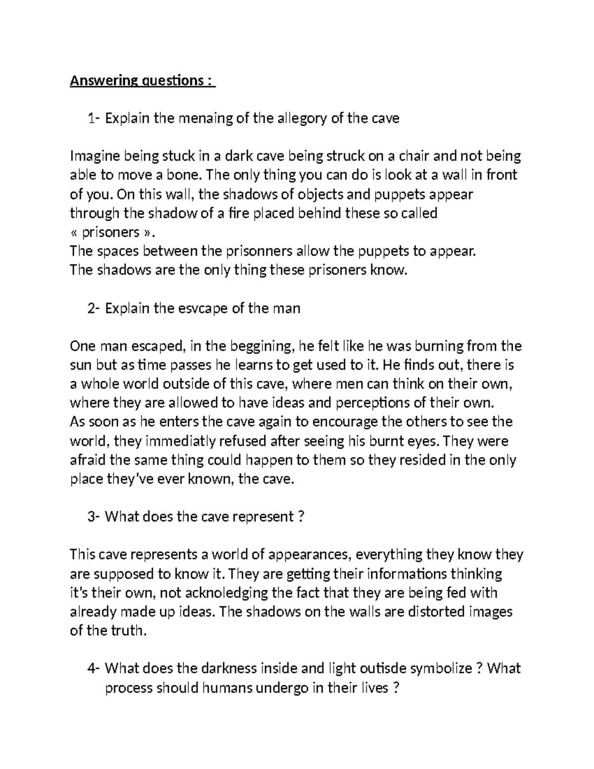 Answering questions Chapter 1 poli206 - Answering questions : 1 ...