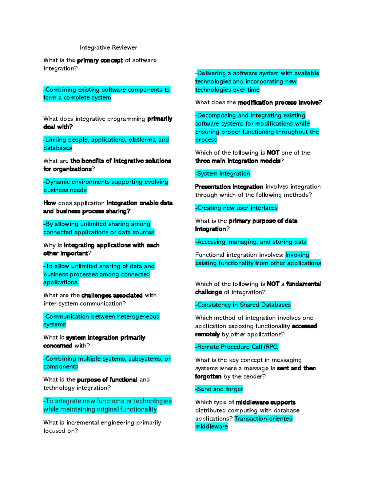 Integrative-Reviewer - Integrative Reviewer What is the primary concept ...