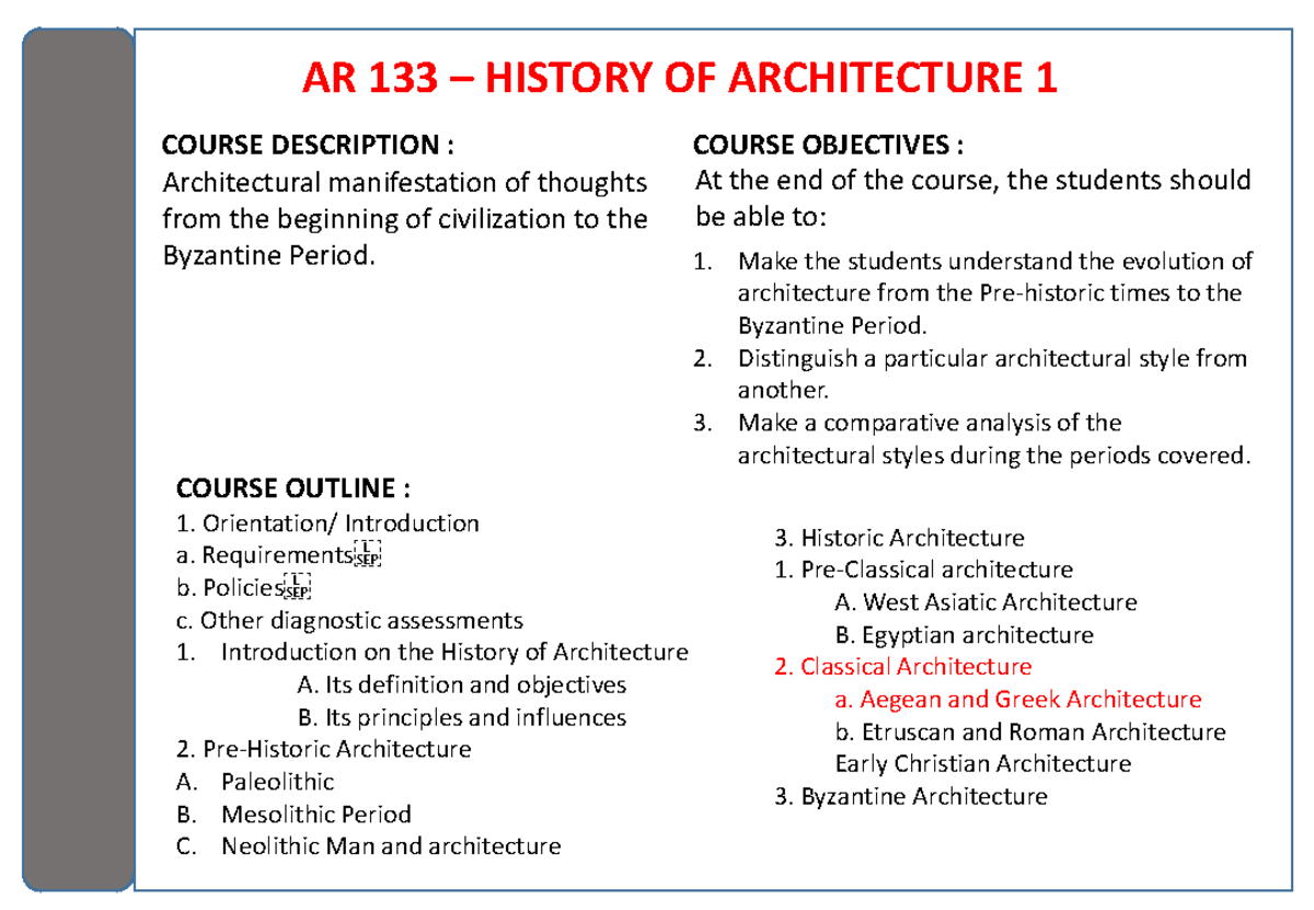 Module-3-Classical-Architecture Greek - AR 133 – HISTORY OF ...