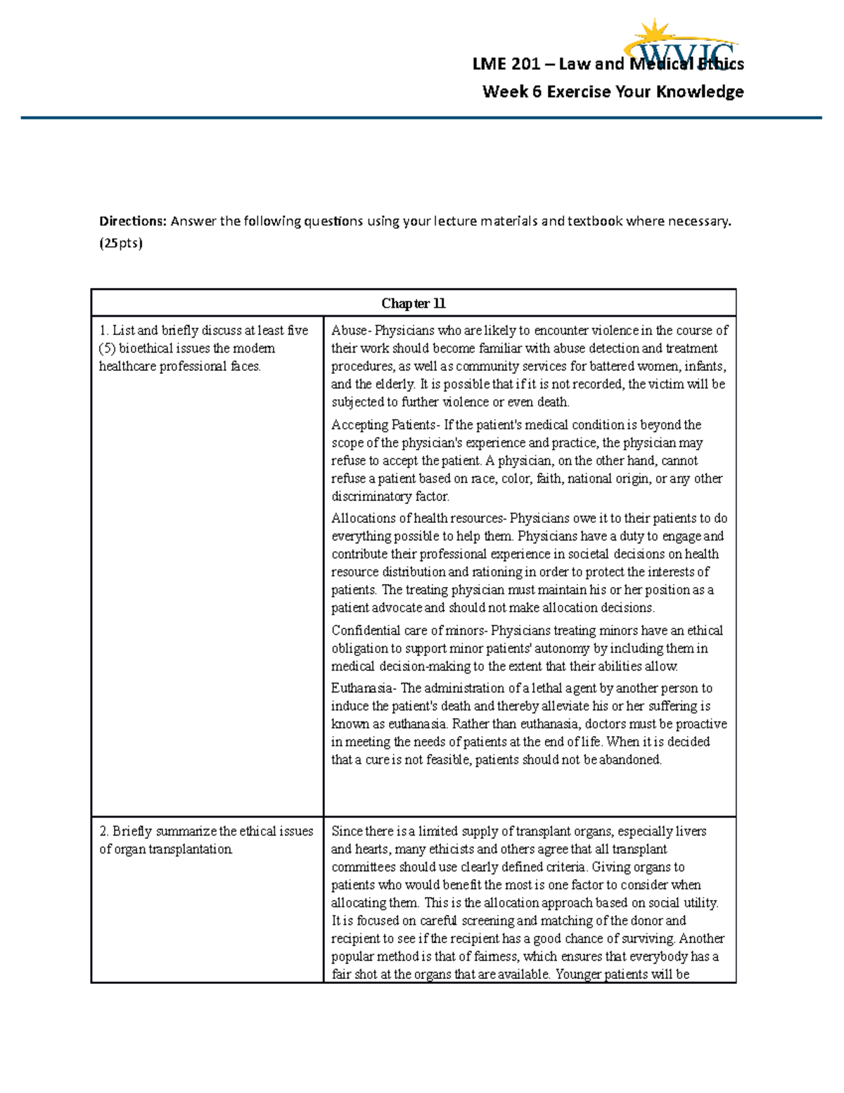 W6knowledge taylormaynard - Week 6 Exercise Your Knowledge Directions ...