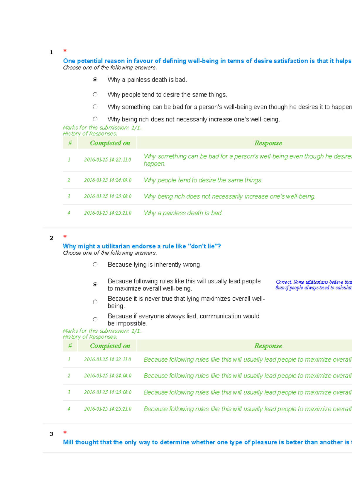 Ethics and Morality - The answers for the questions - 1 One potential ...