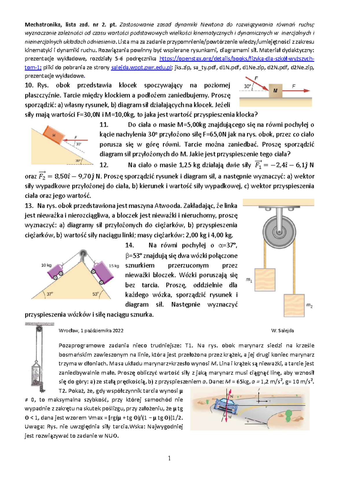 C2 - yup - 1 Mechatronika, lista zad. nr 2. pt. Zastosowanie zasad ...