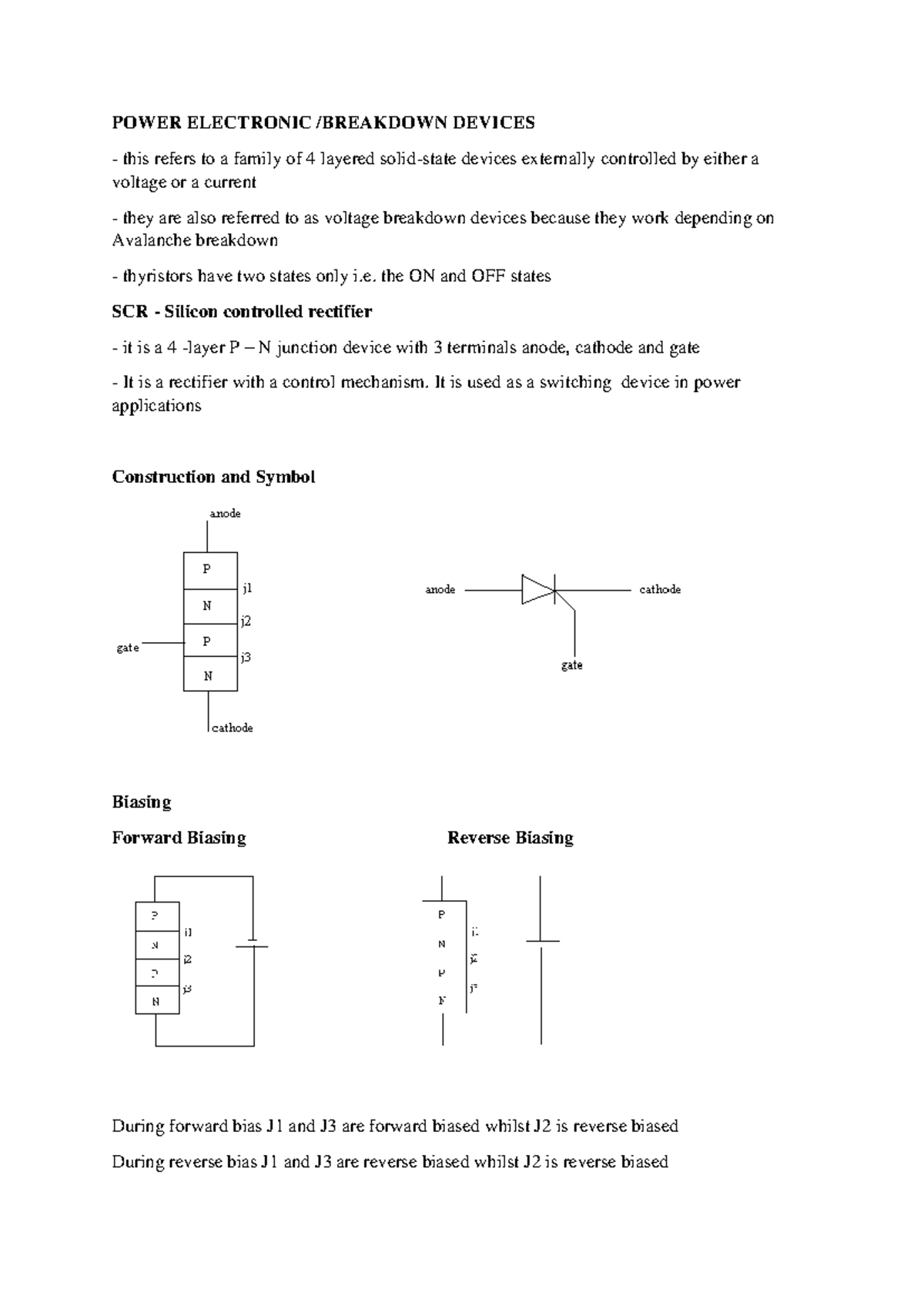 Power Electronic Devices - POWER ELECTRONIC /BREAKDOWN DEVICES this ...
