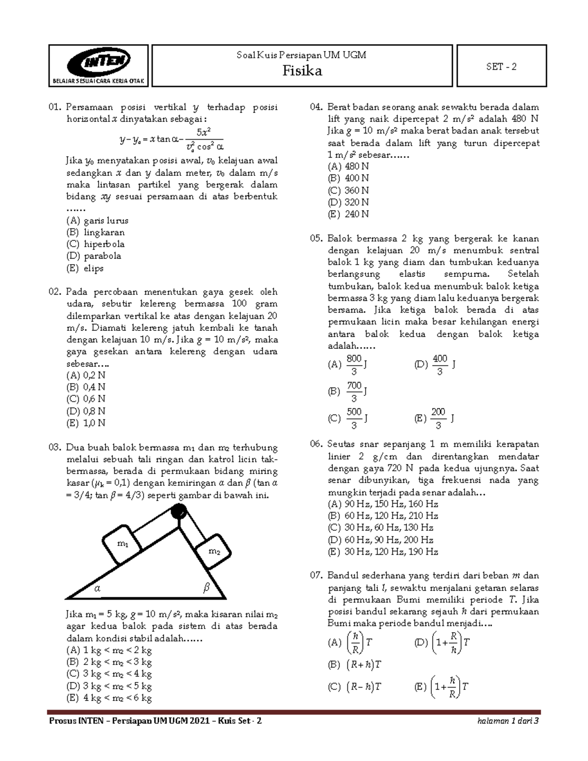 (2) Soal Kuis Set-2 - ahahahshshsh - Prosus INTEN – Persiapan UM UGM ...