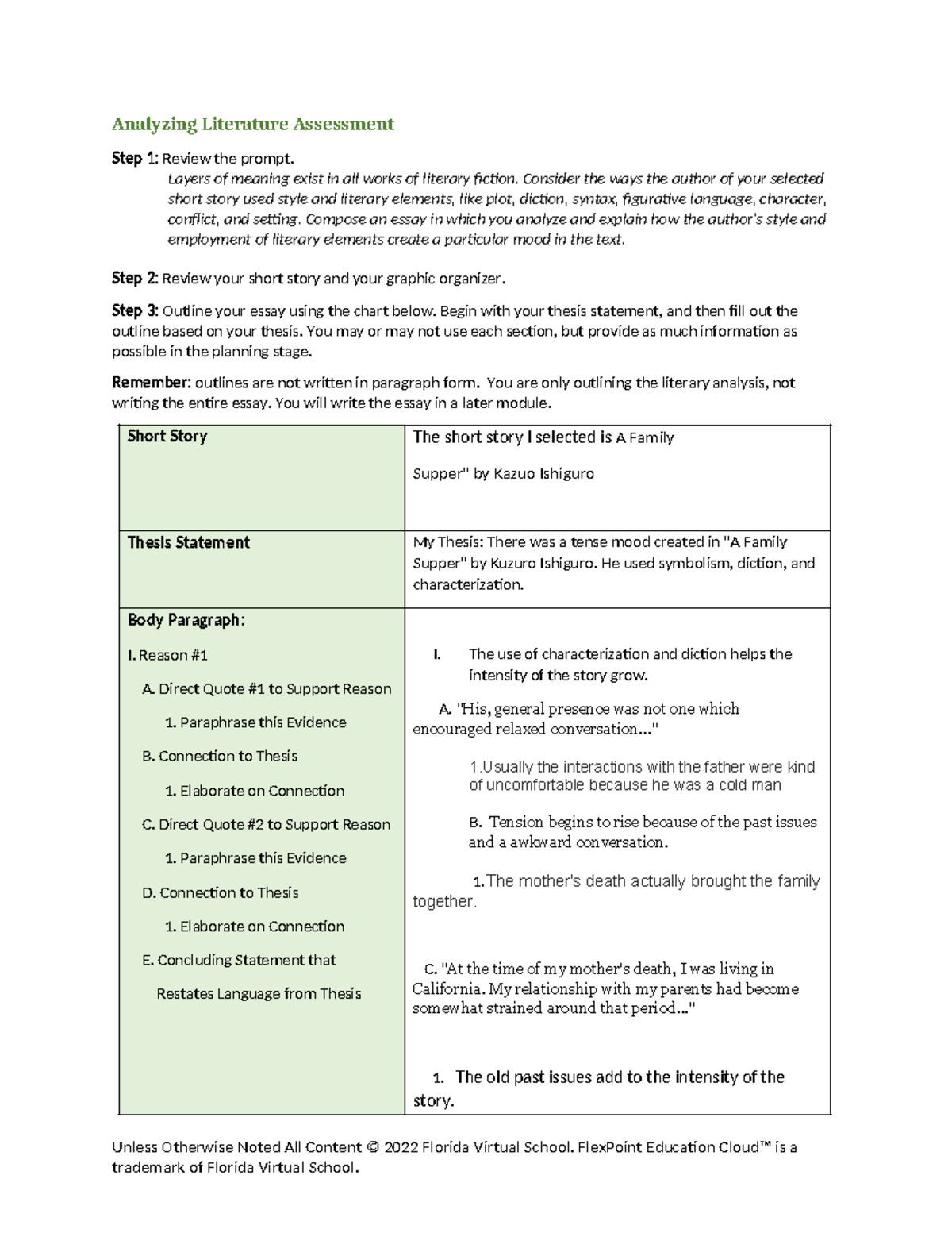 Copy of 1.03 Assessment - Analyzing Literature Assessment Step 1 ...