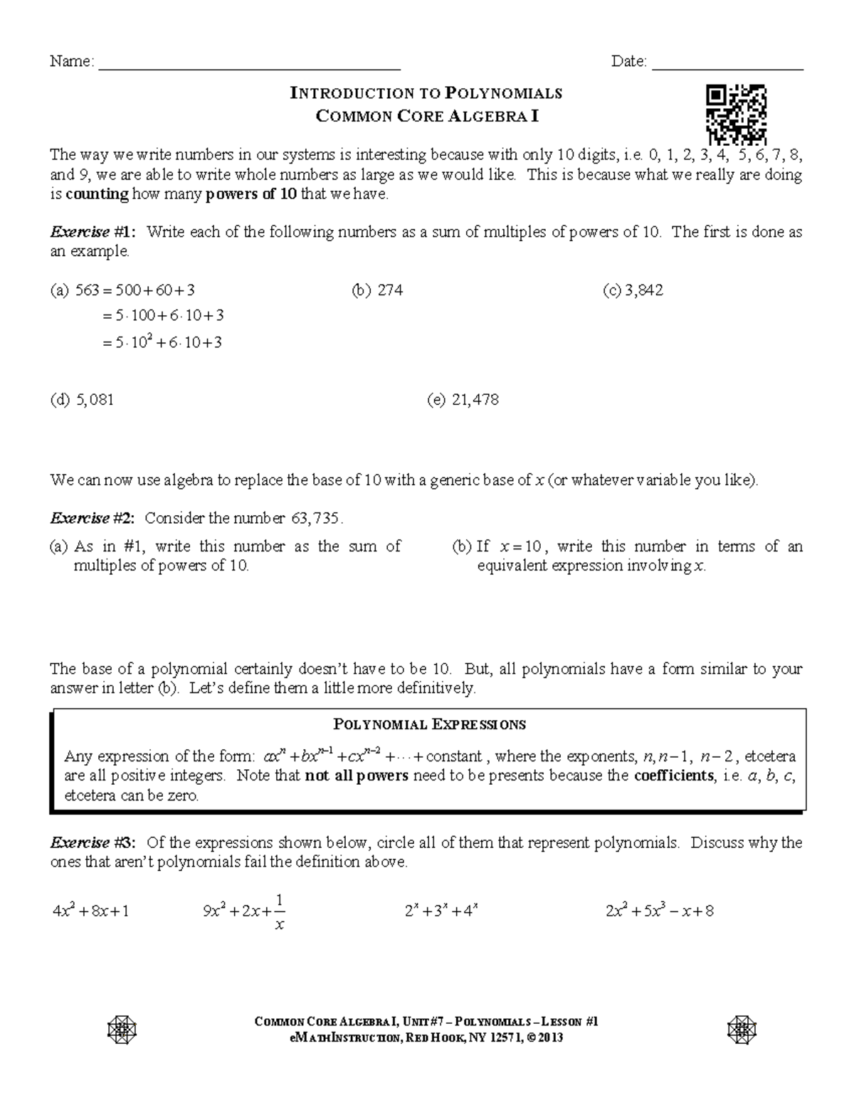 CCAlg 1-U7L1-Introduction-to-Polynomials - Name ...