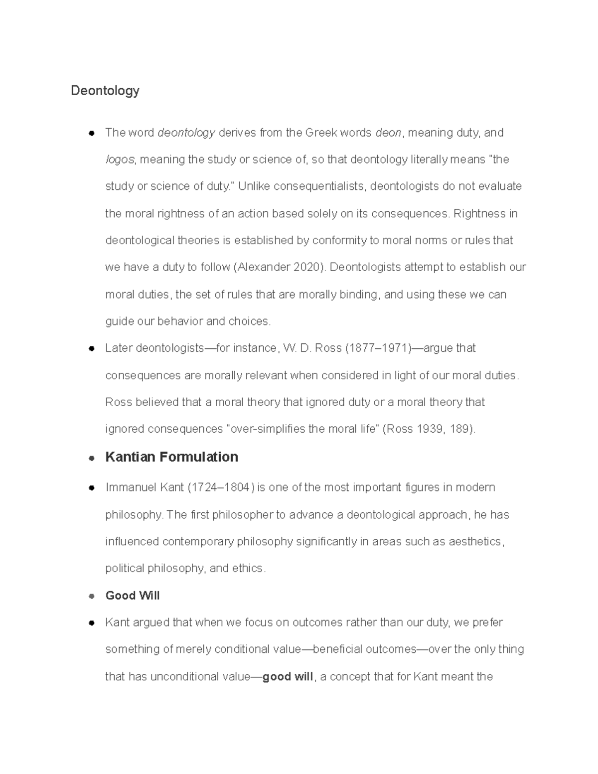 Philo- Deontology - N/A - Deontology The word deontology derives from ...